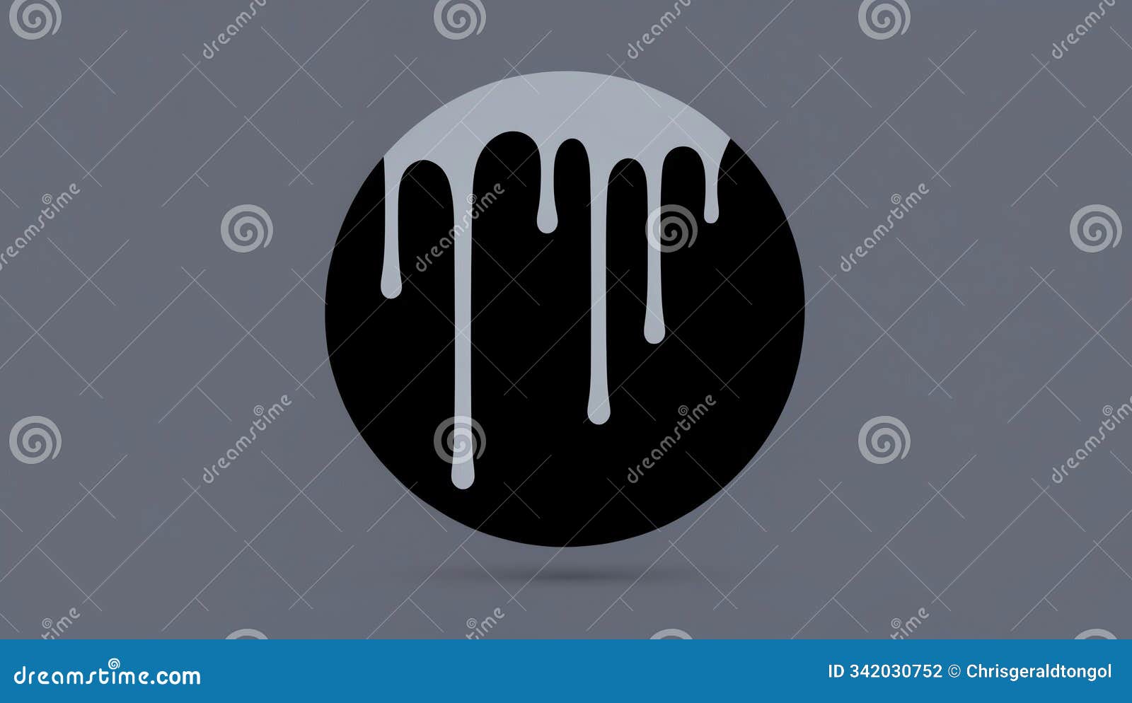 Flat Aesthetic Linear Dripping Grey Paint on Black Bac Ai Generated ...