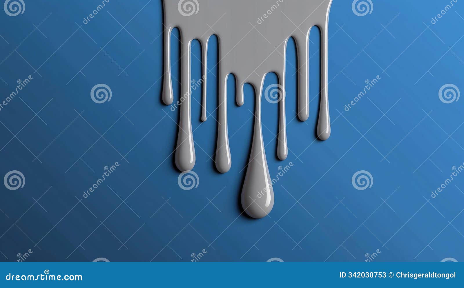 Flat Aesthetic Linear Dripping Grey Paint on Blue Back Ai Generated ...