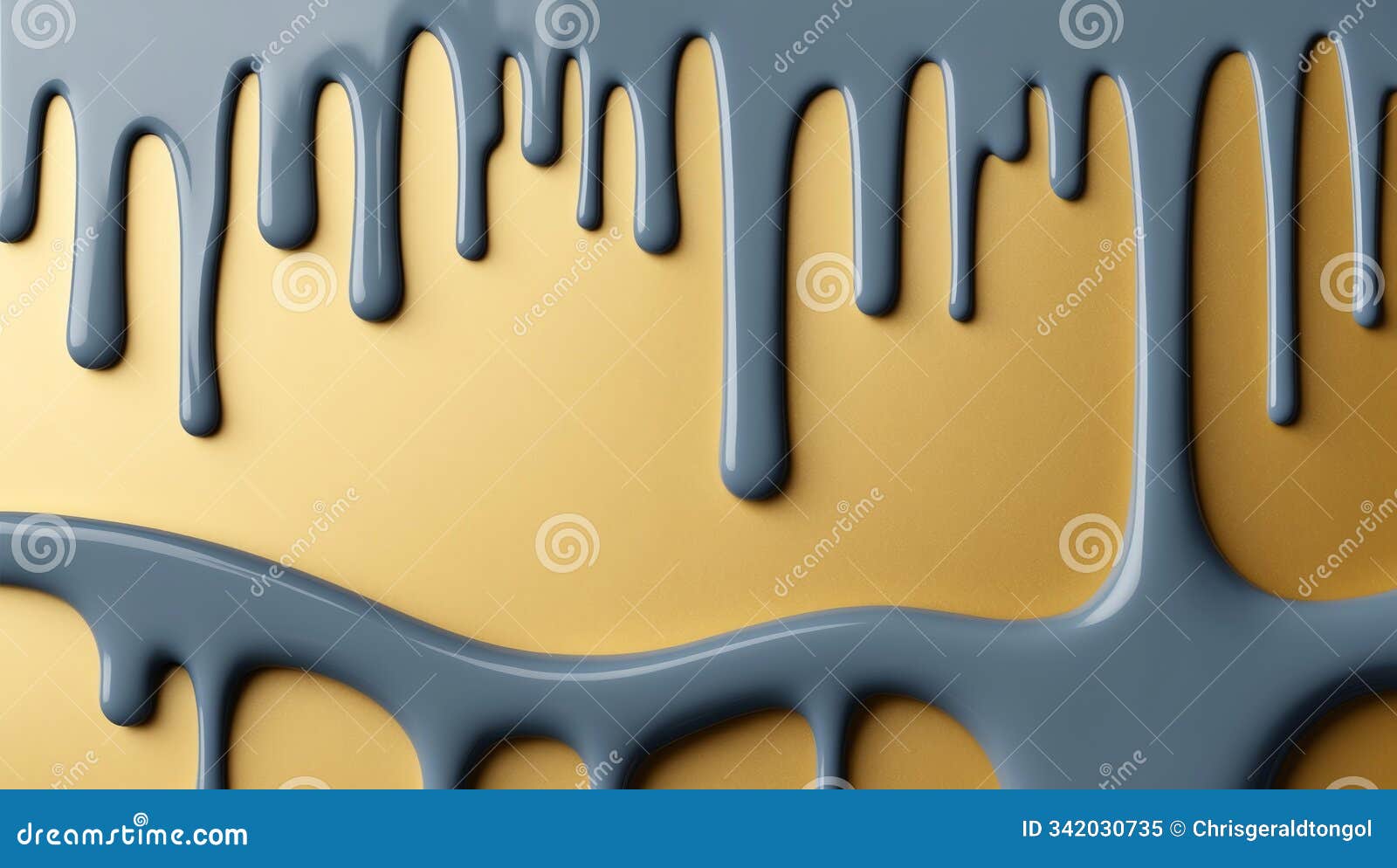 Flat Aesthetic Linear Dripping Grey Paint on Gold Back Ai Generated ...