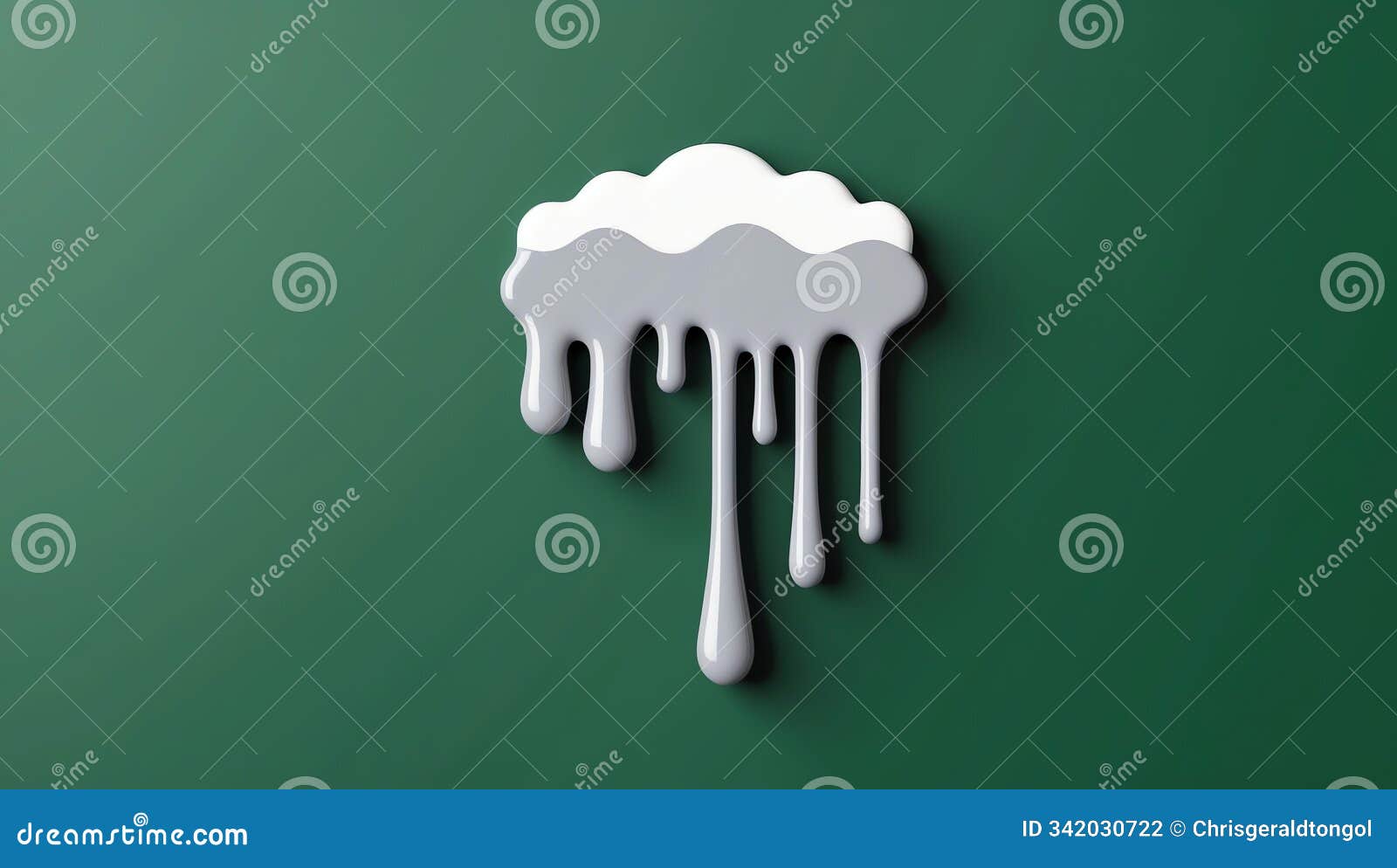 Flat Aesthetic Linear Dripping Grey Paint on Green Bac Ai Generated ...