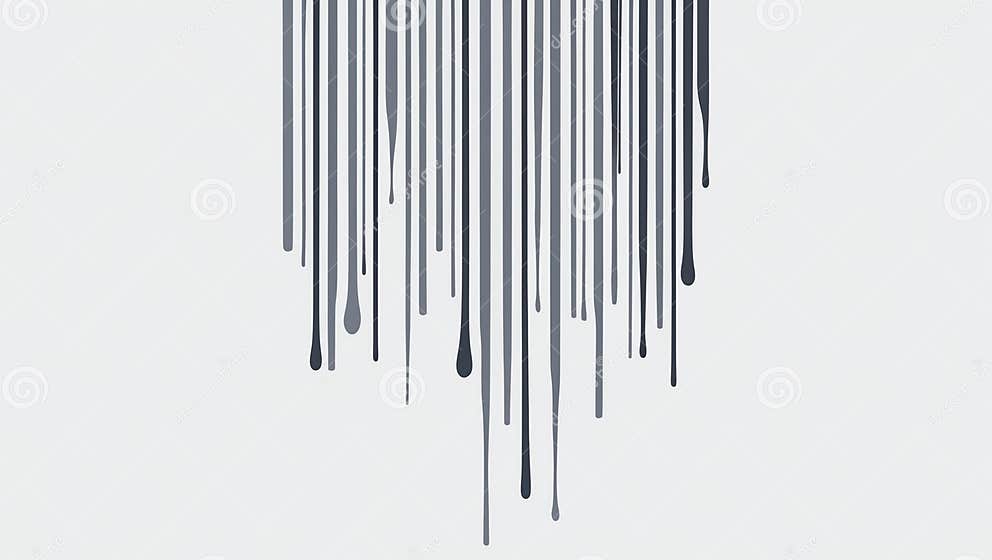 Flat Aesthetic Linear Dripping Grey Paint on White Bac Ai Generated ...