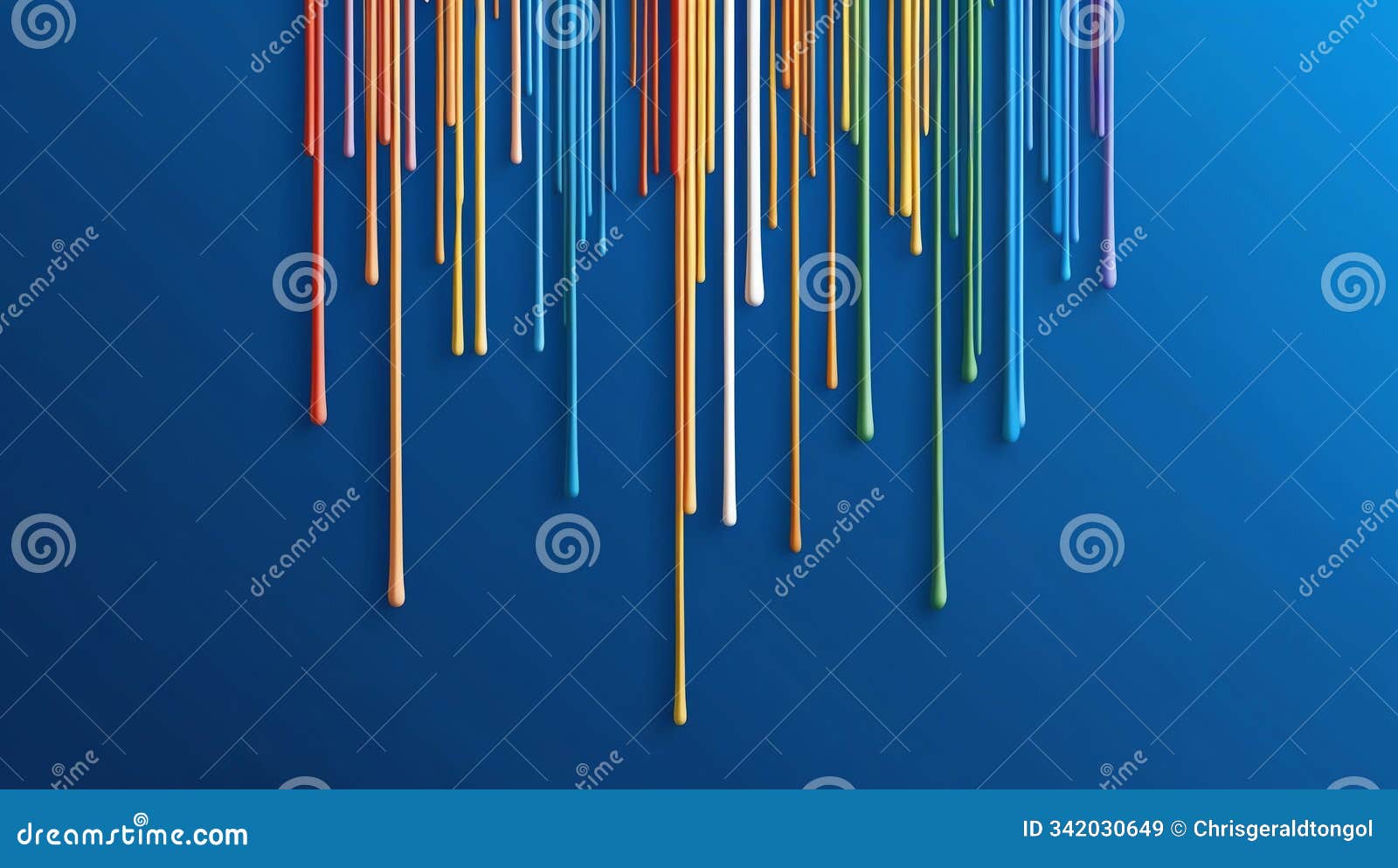 Flat Aesthetic Linear Dripping Multicolor Paint on Blu Ai Generated ...