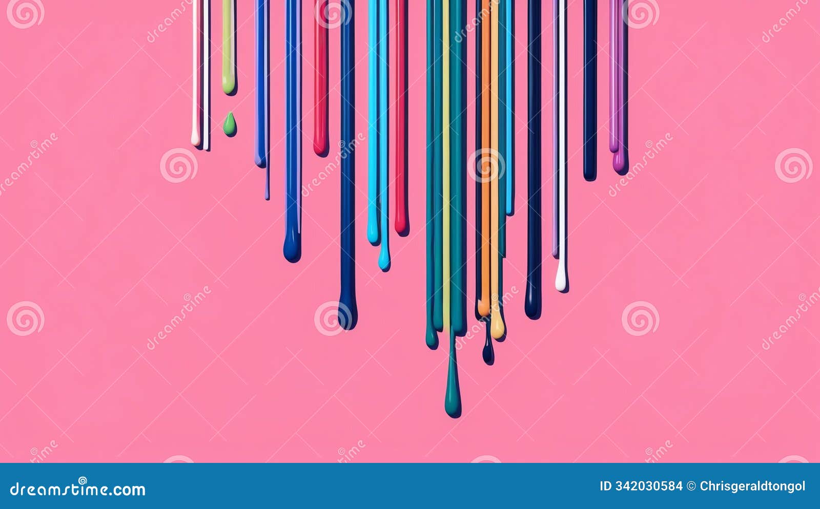 Flat Aesthetic Linear Dripping Multicolor Paint on Pin Ai Generated ...