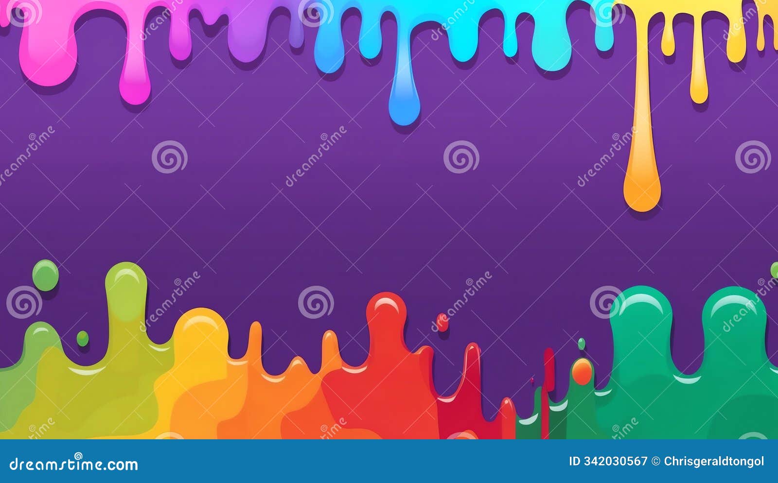 Flat Aesthetic Linear Dripping Multicolor Paint on Pur Ai Generated ...