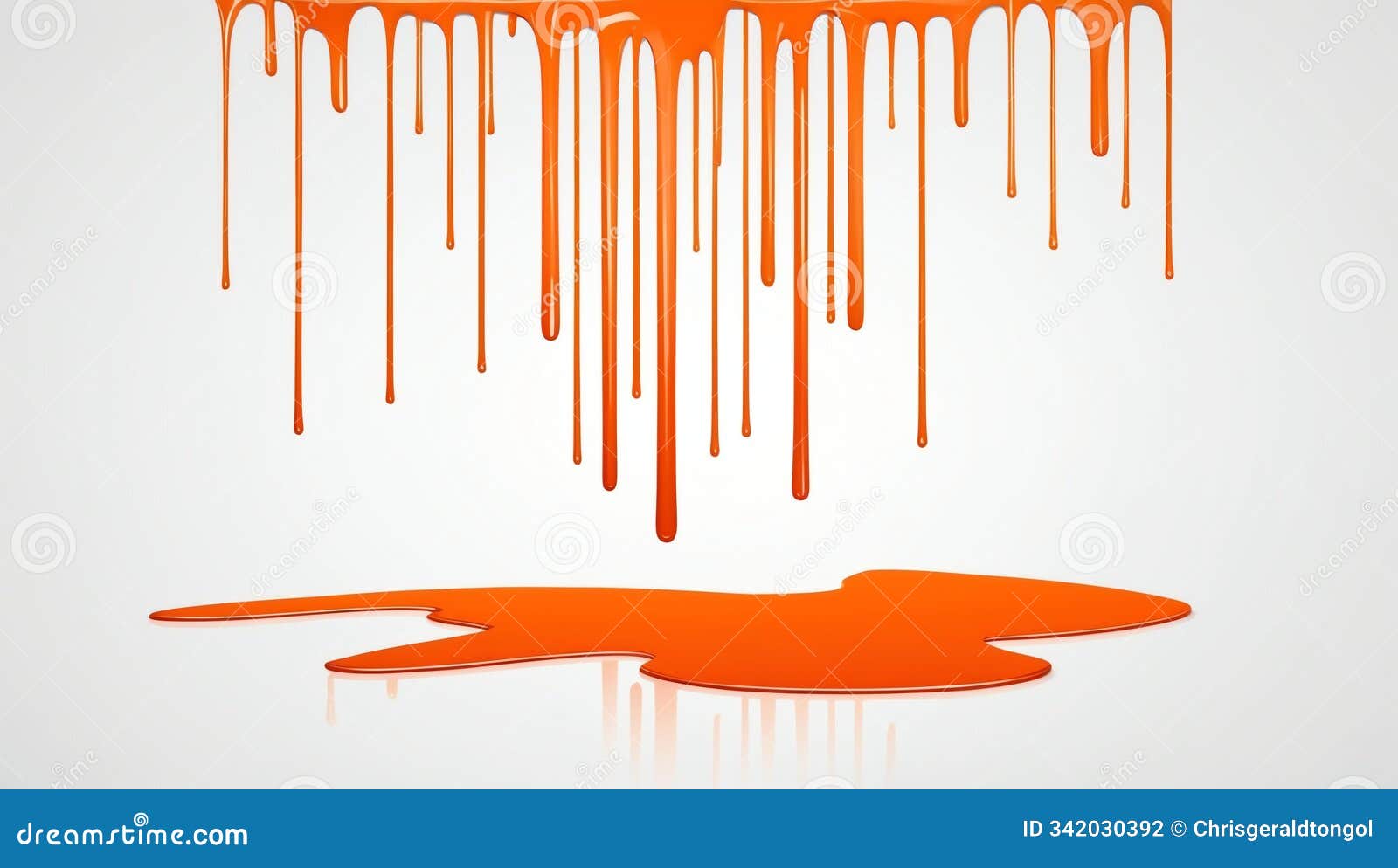 Flat Aesthetic Linear Dripping Orange Paint on White B Ai Generated ...