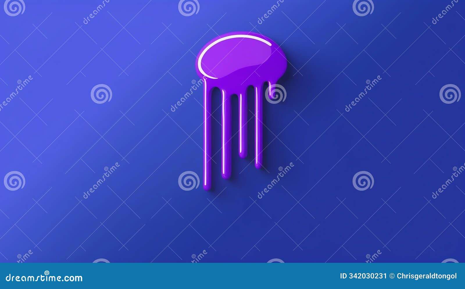 Flat Aesthetic Linear Dripping Purple Paint on Blue Ba Ai Generated ...
