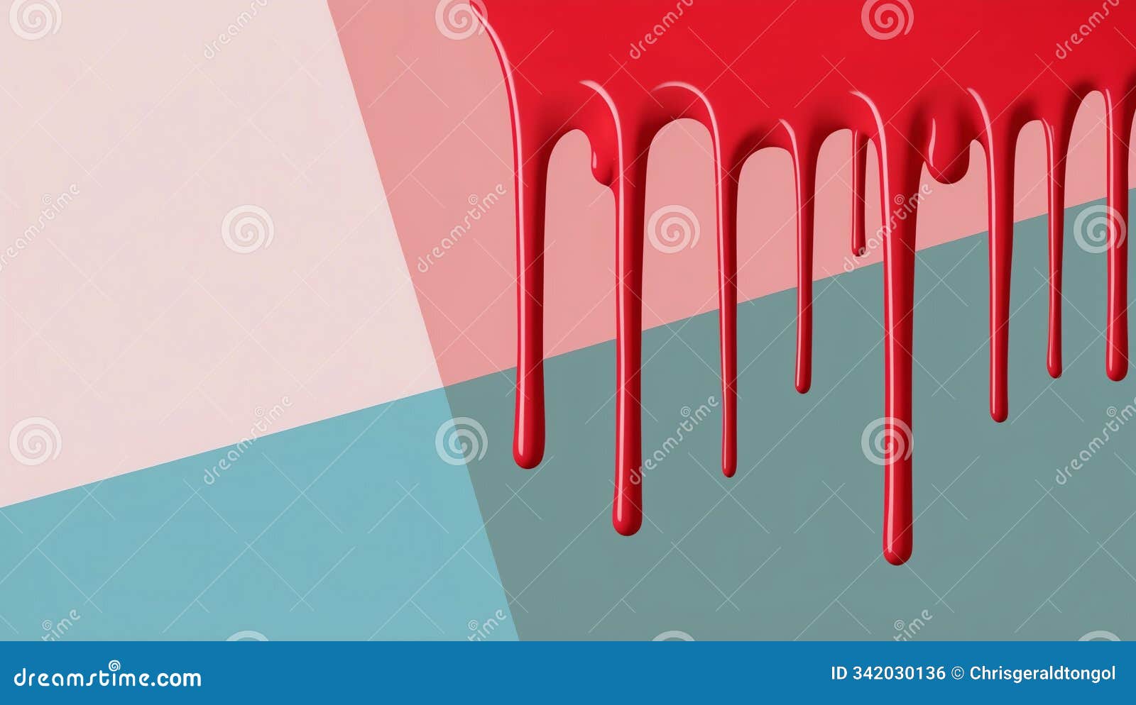 Flat Aesthetic Linear Dripping Red Paint on Multicolor Ai Generated ...