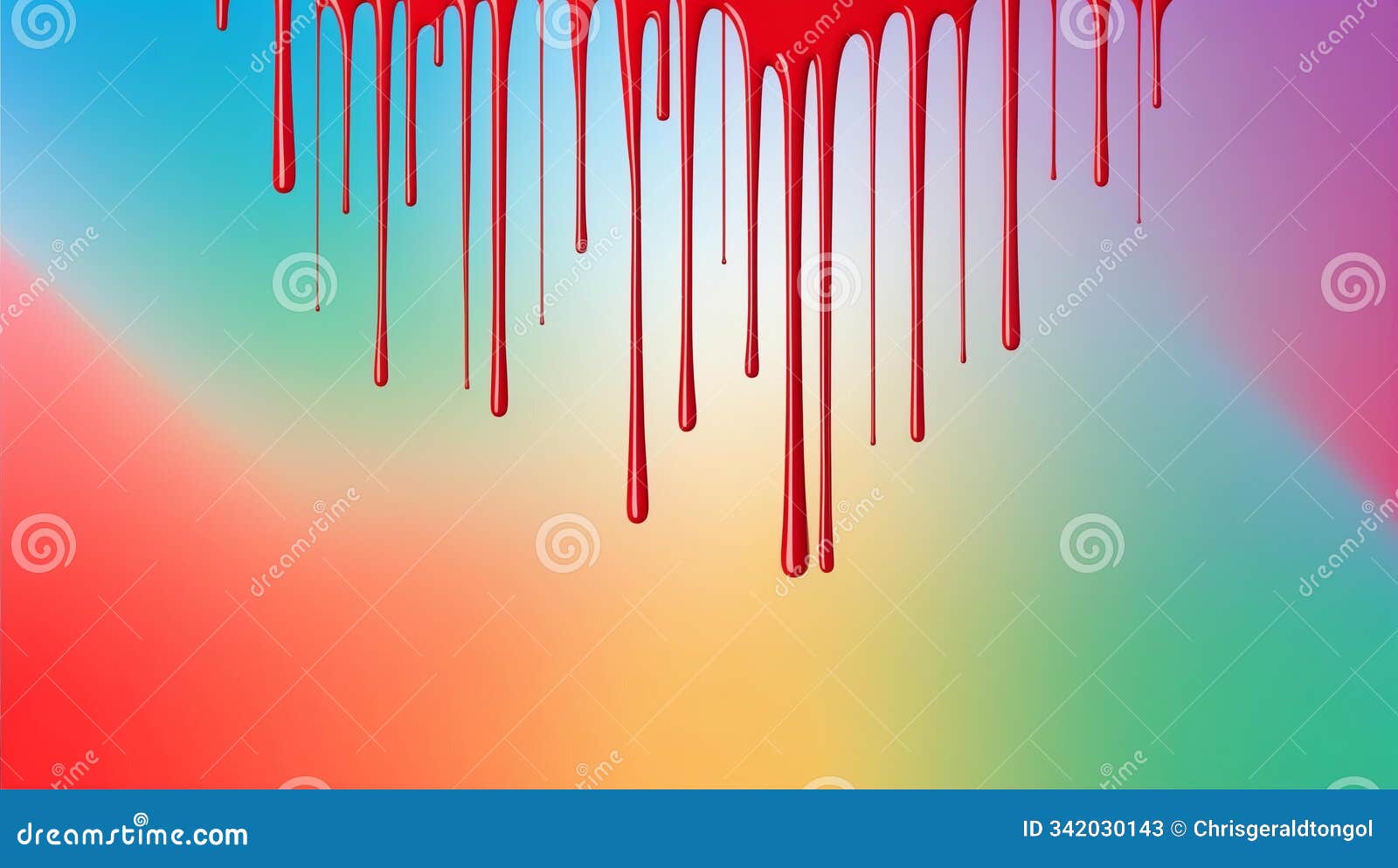 Flat Aesthetic Linear Dripping Red Paint on Multicolor Ai Generated ...