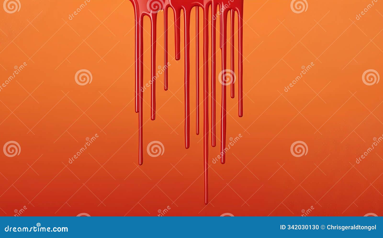Flat Aesthetic Linear Dripping Red Paint on Orange Bac Ai Generated ...