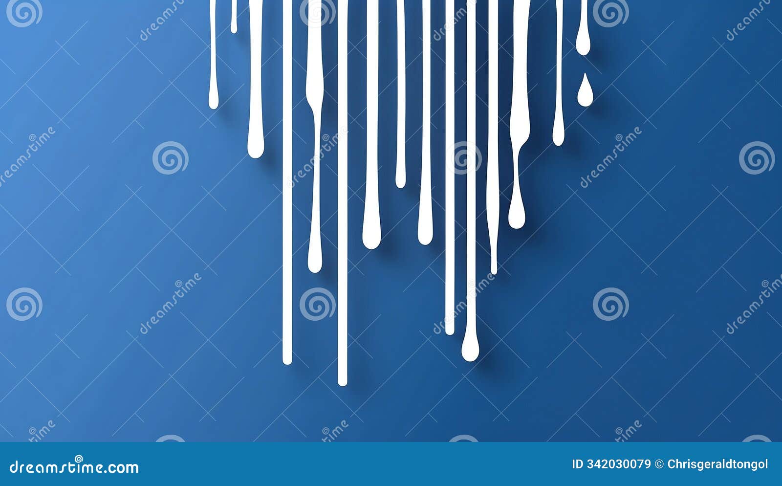 Flat Aesthetic Linear Dripping White Paint on Blue Bac Ai Generated ...