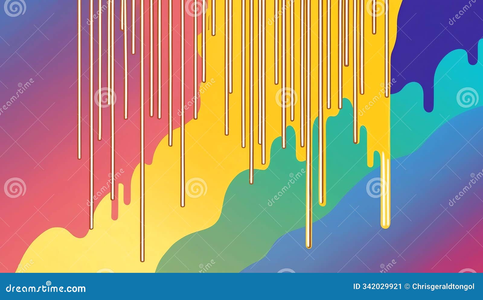 Flat Aesthetic Linear Dripping Yellow Paint on Multico Ai Generated ...