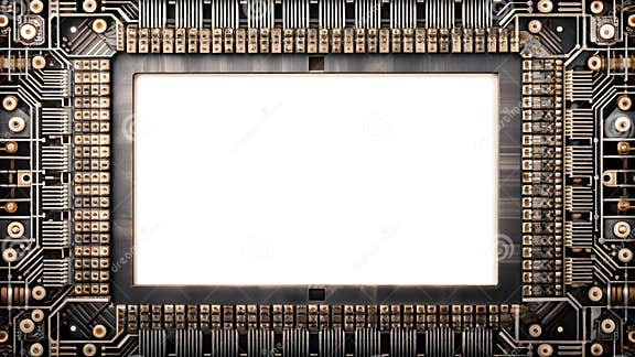 Flat Ai Driven Algorithmic Border Frame Concept As A Minimalistic Border Frame With Algorithmic