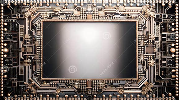 Flat Ai Driven Algorithmic Border Frame Concept As A Minimalistic Border Frame With Algorithmic
