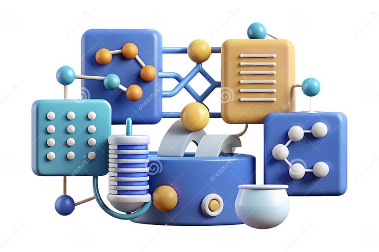 Flat AI Driven Bioinformatics Elements Concept As Abstract Elements Representing Bioinformatics ...