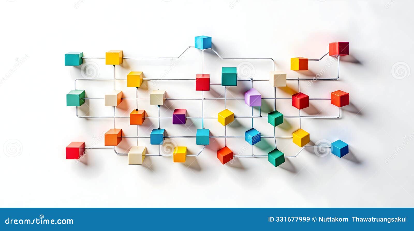 Flat AI Driven Data Flow Elements Concept As Abstract Elements ...