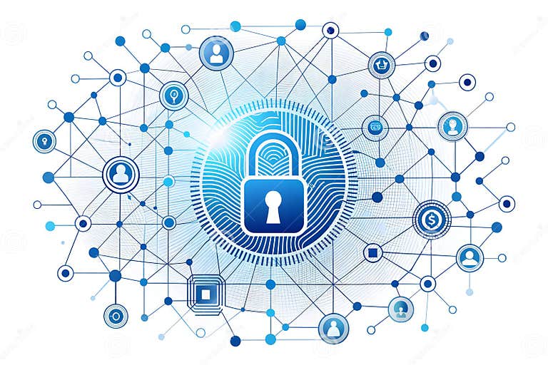 Flat AI Driven Digital Identity Elements Concept As Abstract Elements ...