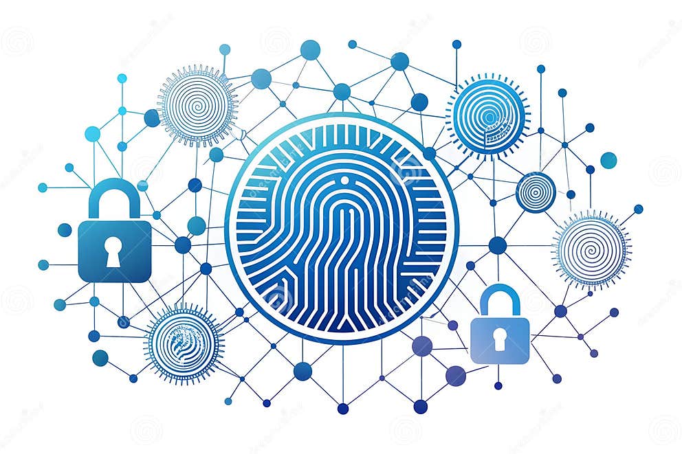 Flat AI Driven Digital Identity Elements Concept As Abstract Elements Featuring Digital Identity ...