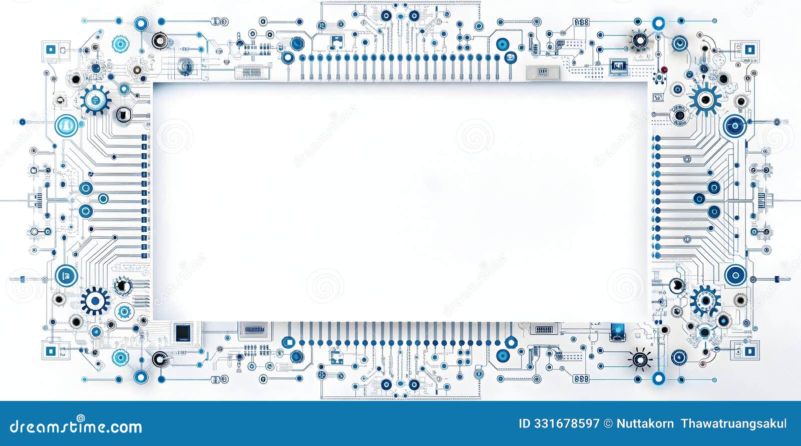 Flat AI Driven Language Processing Frame Concept As a Clean Border Frame with Abstract Language ...