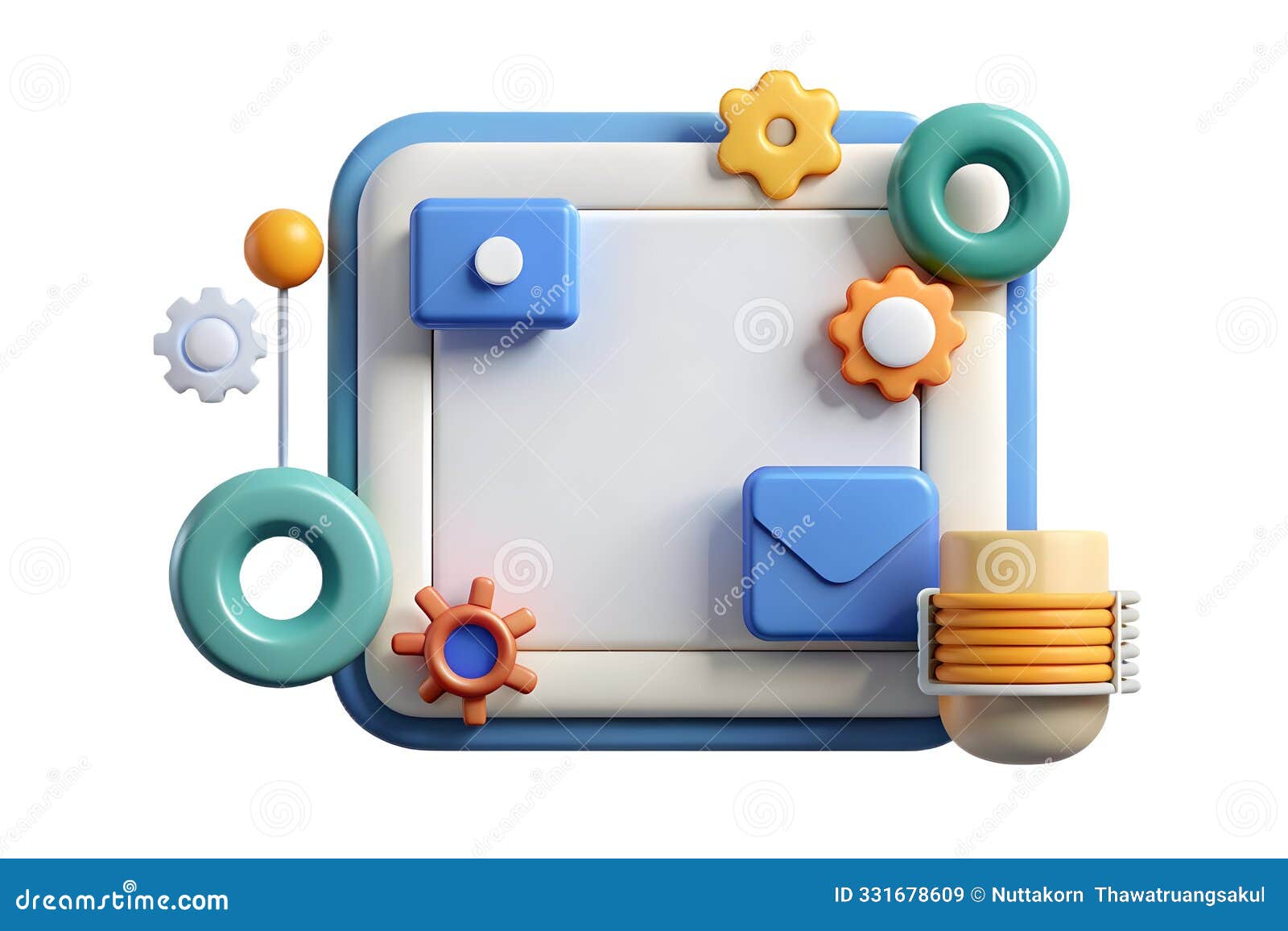 Flat AI Driven Language Processing Frame Concept As a Clean Border Frame with Abstract Language ...