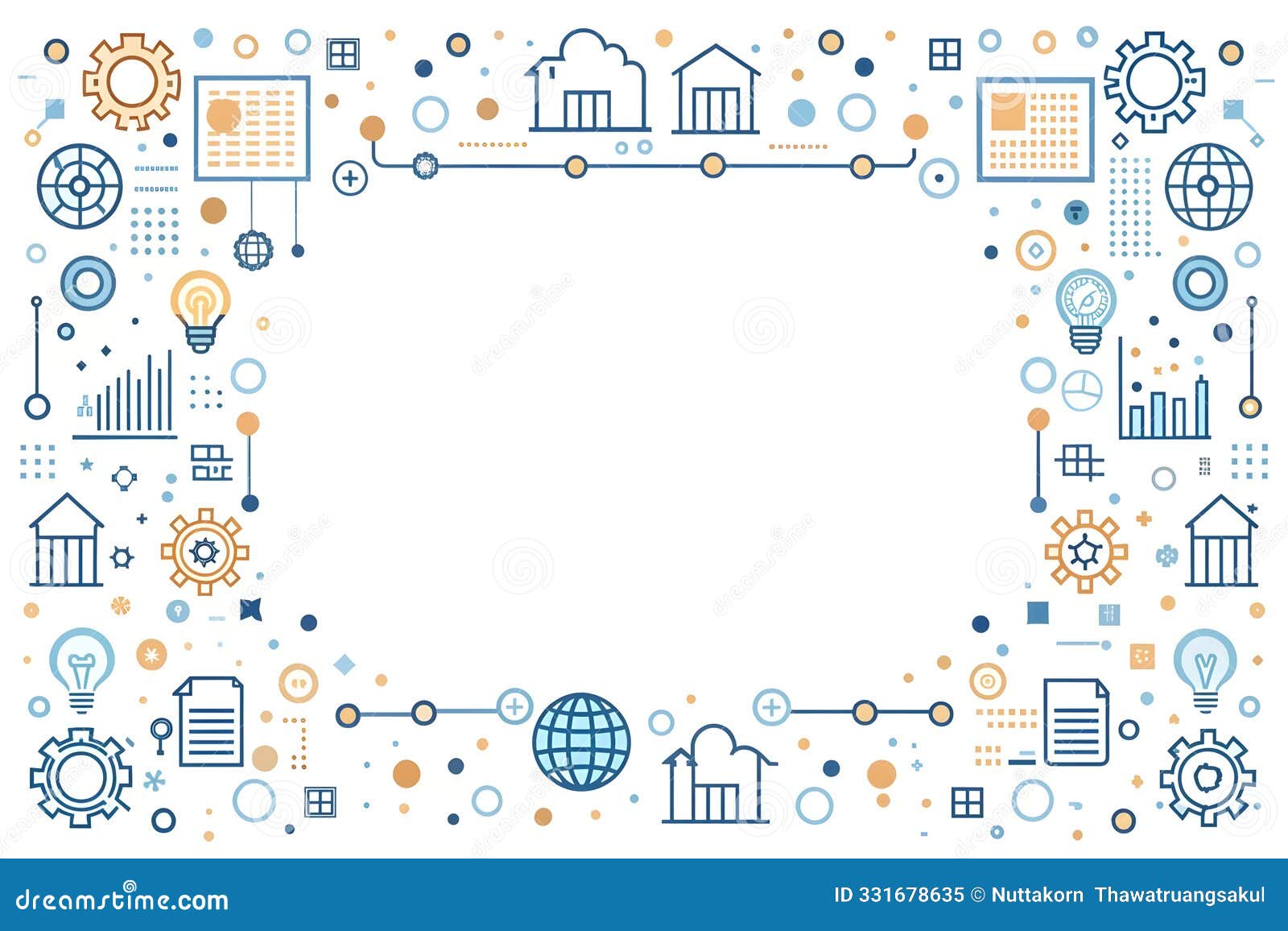 Flat AI Driven Language Processing Frame Concept As a Clean Border Frame with Abstract Language ...