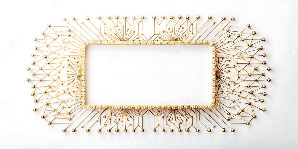 Flat Ai Driven Neural Network Frame Concept As A Minimalistic Border Frame With Neural Network