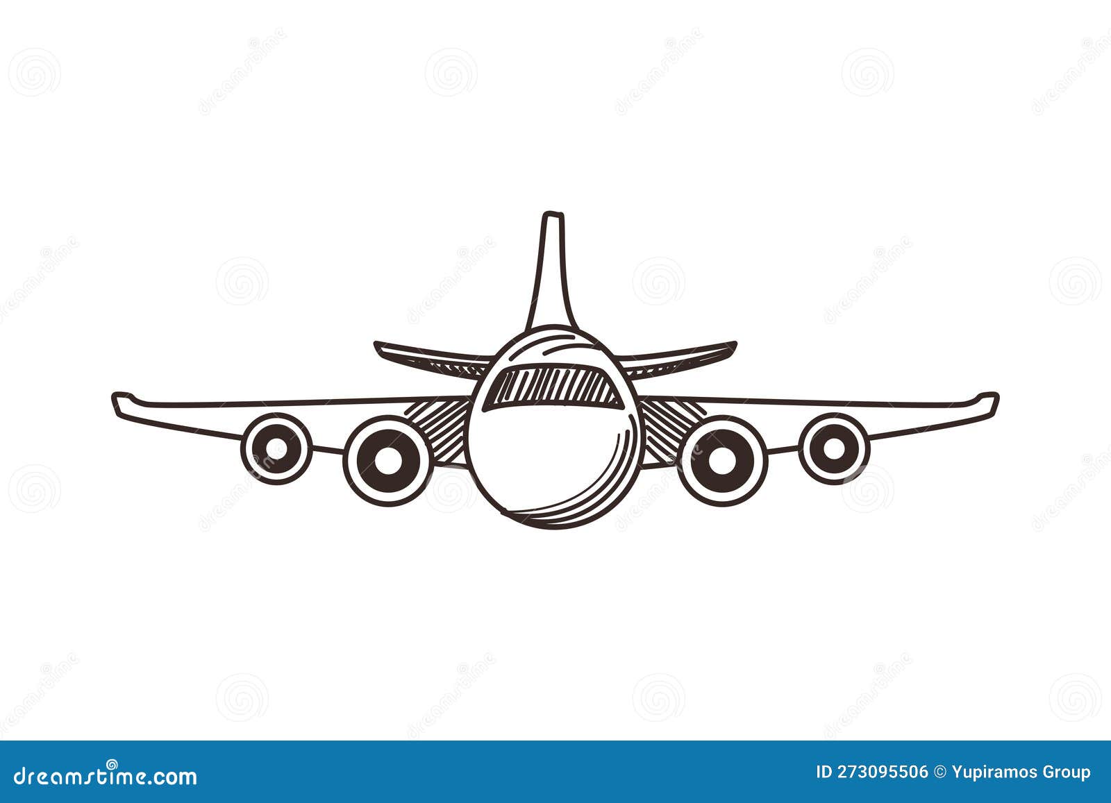 Flat airplane icon stock vector. Illustration of airport - 273095506