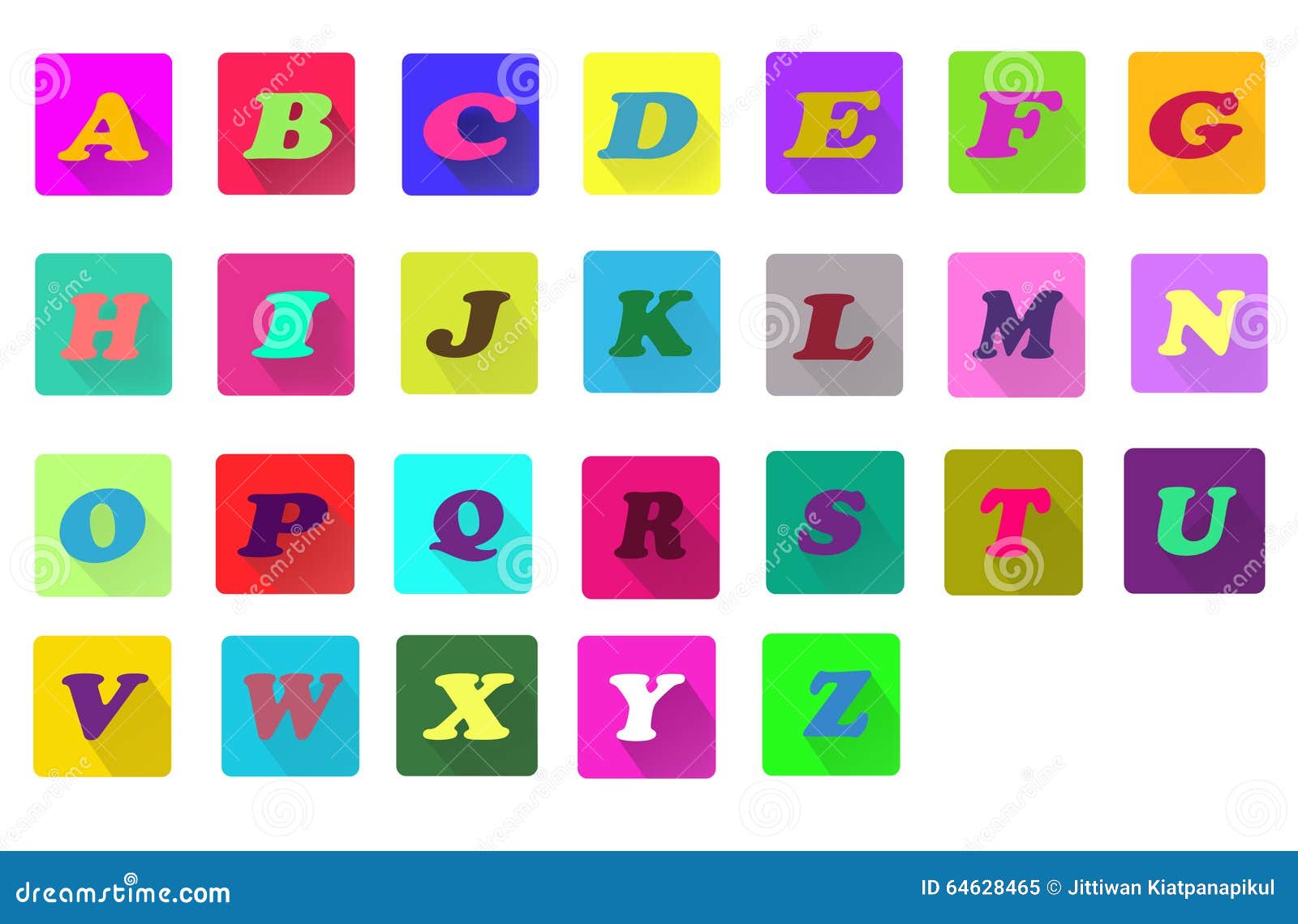 3D Alphabet Icons - Uppercase Cartoon Vector | CartoonDealer.com #13905631