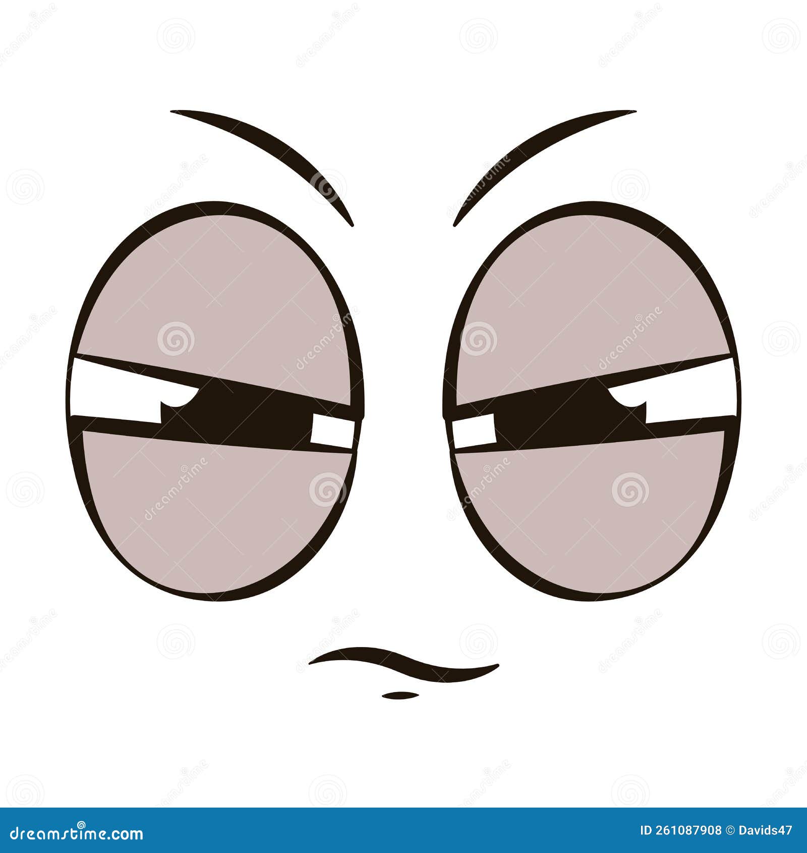 Flat Angry Expression Emote Avatar Vector Stock Vector - Illustration ...