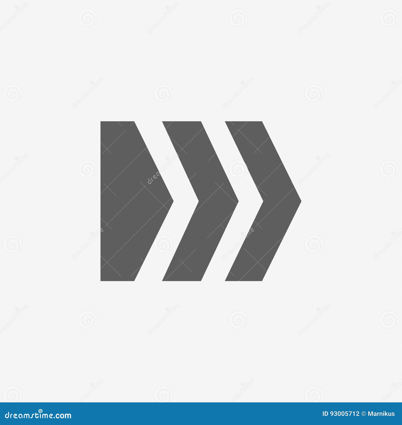 Flat arrow icon stock vector. Illustration of contour - 93005712