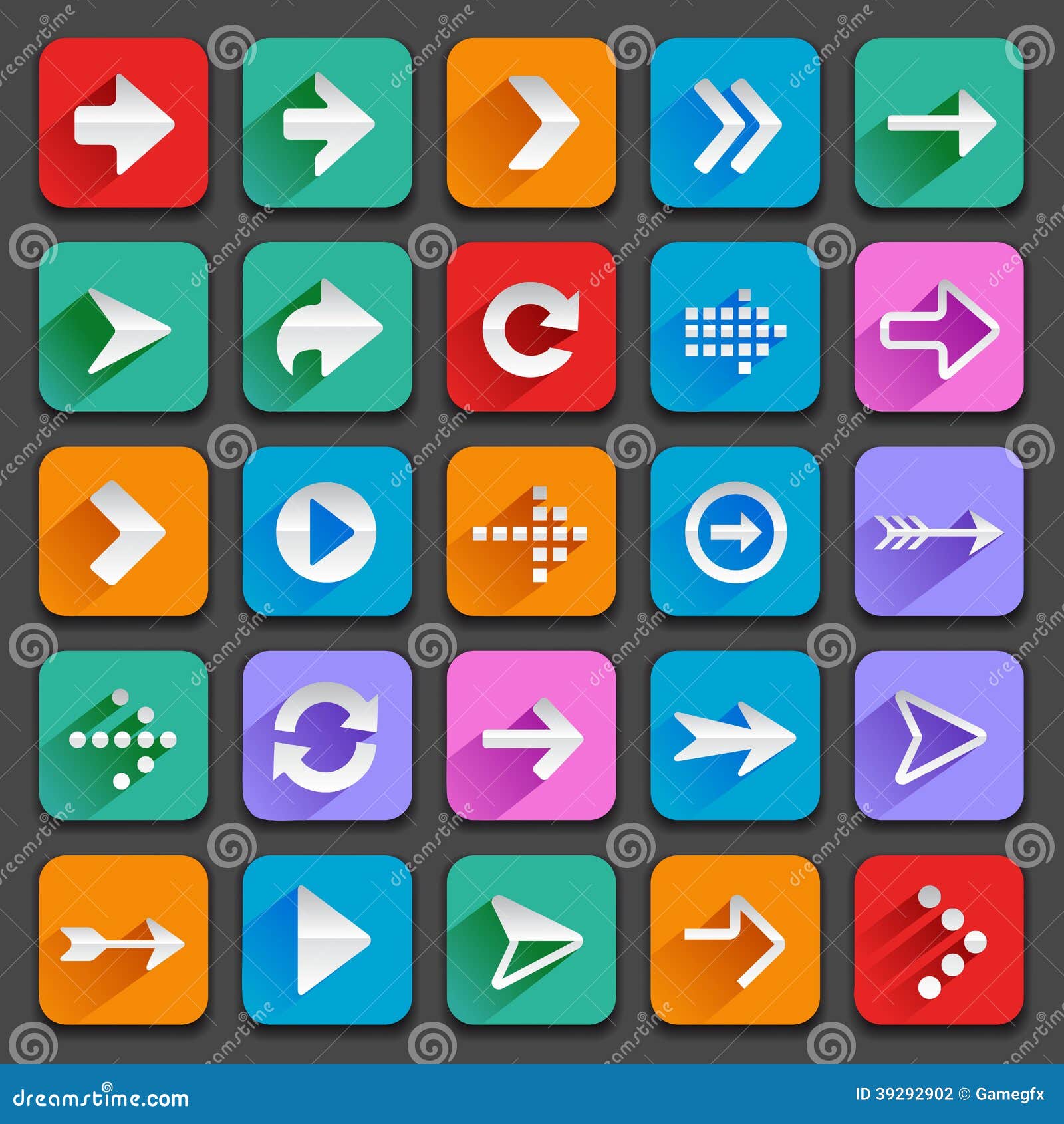 Flat Arrow Vector In Png Infograph Design | CartoonDealer.com #219327299