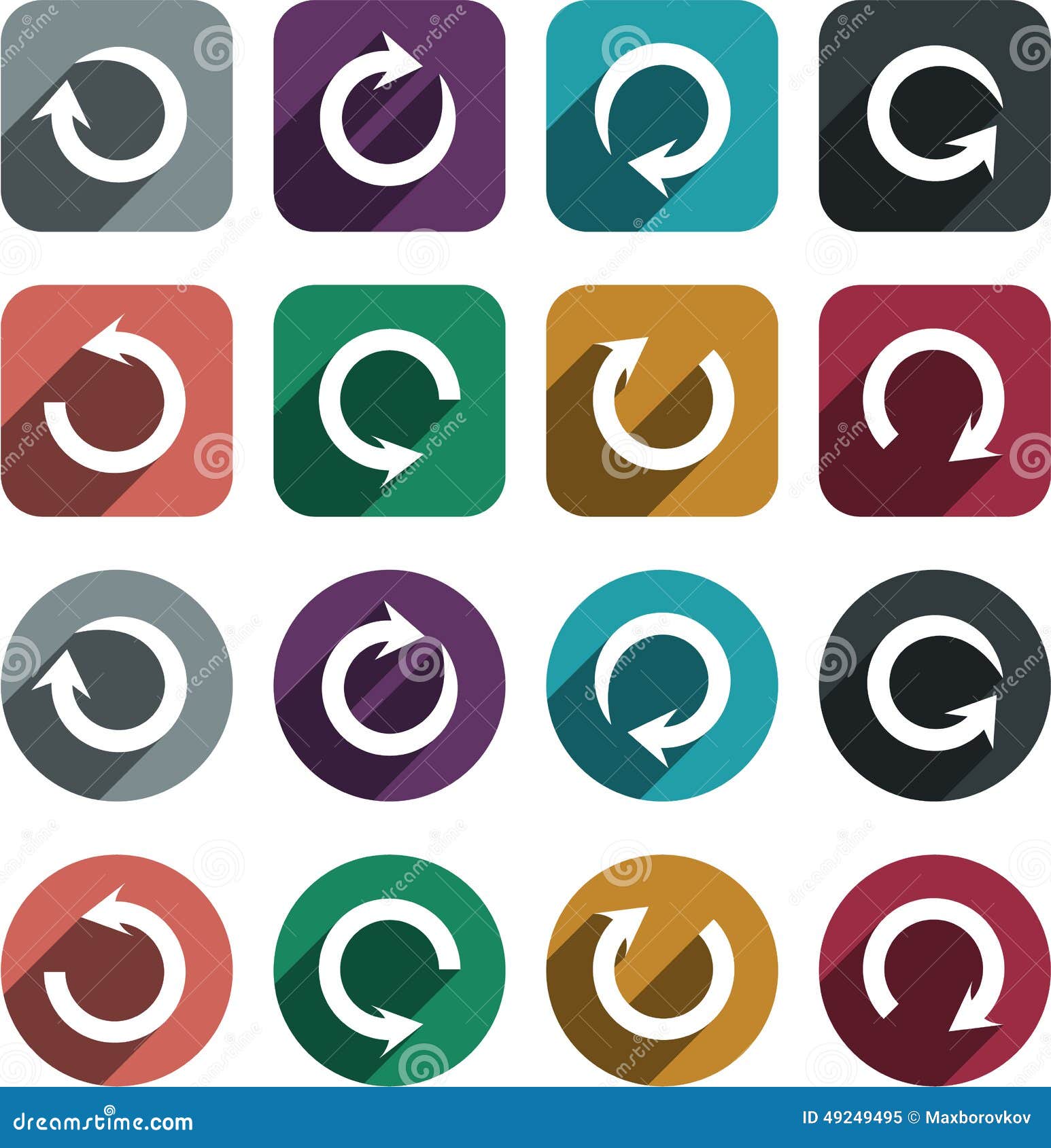 Flat arrow icons. stock vector. Illustration of arrows - 49249495