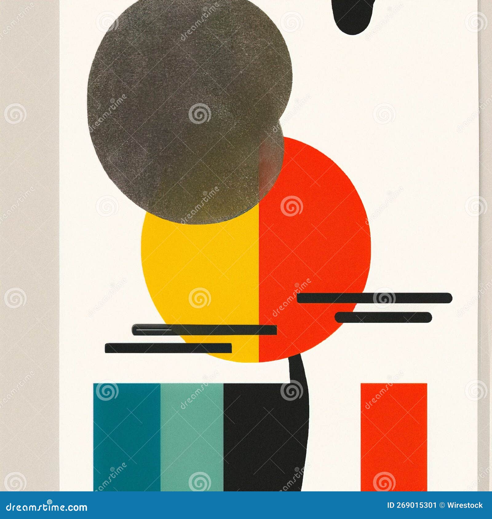 Flat art poster design stock illustration. Illustration of decoration ...