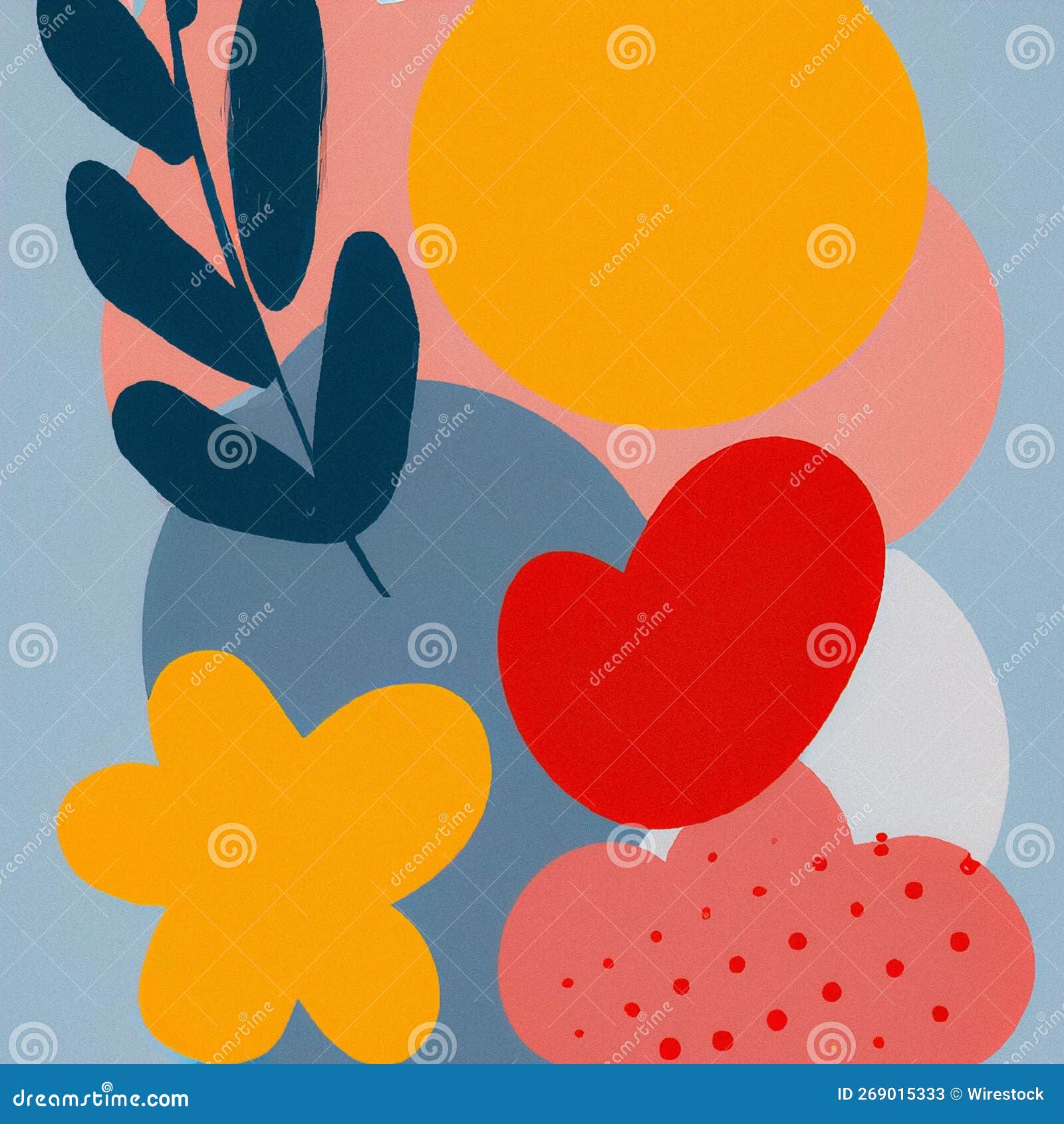 Flat art poster design stock image. Image of paint, style - 269015333