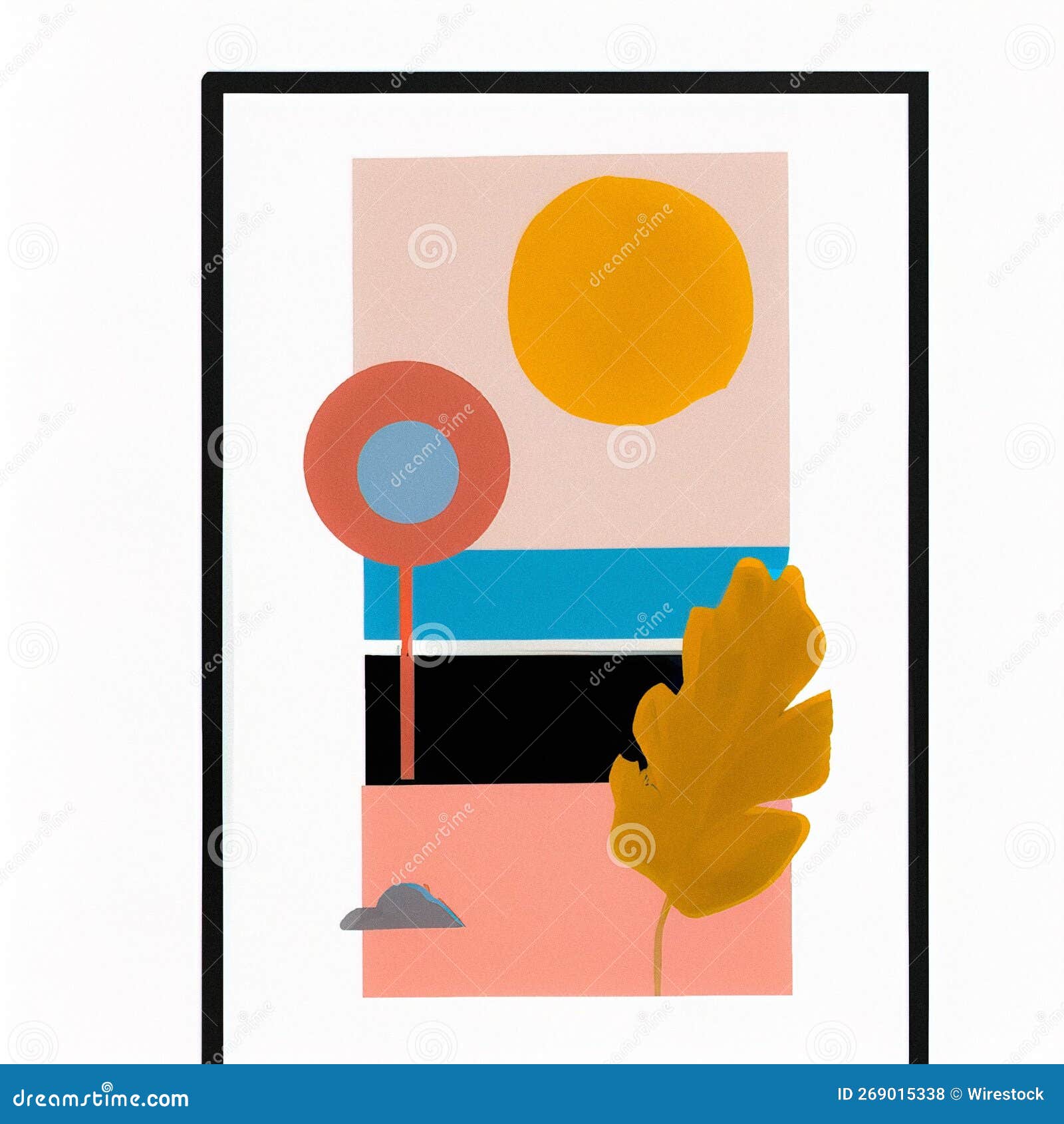 Flat art poster design stock illustration. Illustration of decoration ...