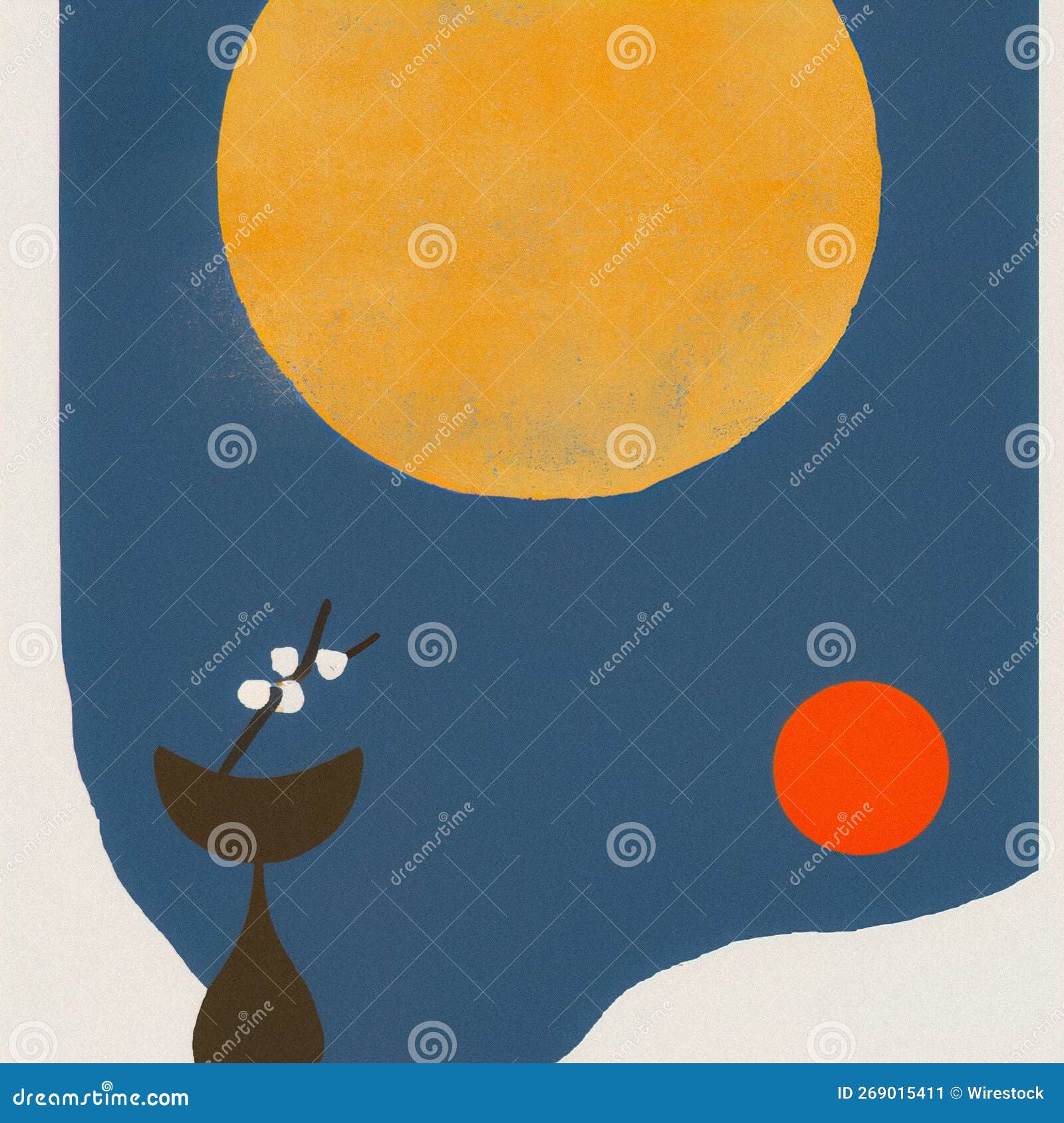 Flat art poster design stock image. Image of paint, element - 269015411