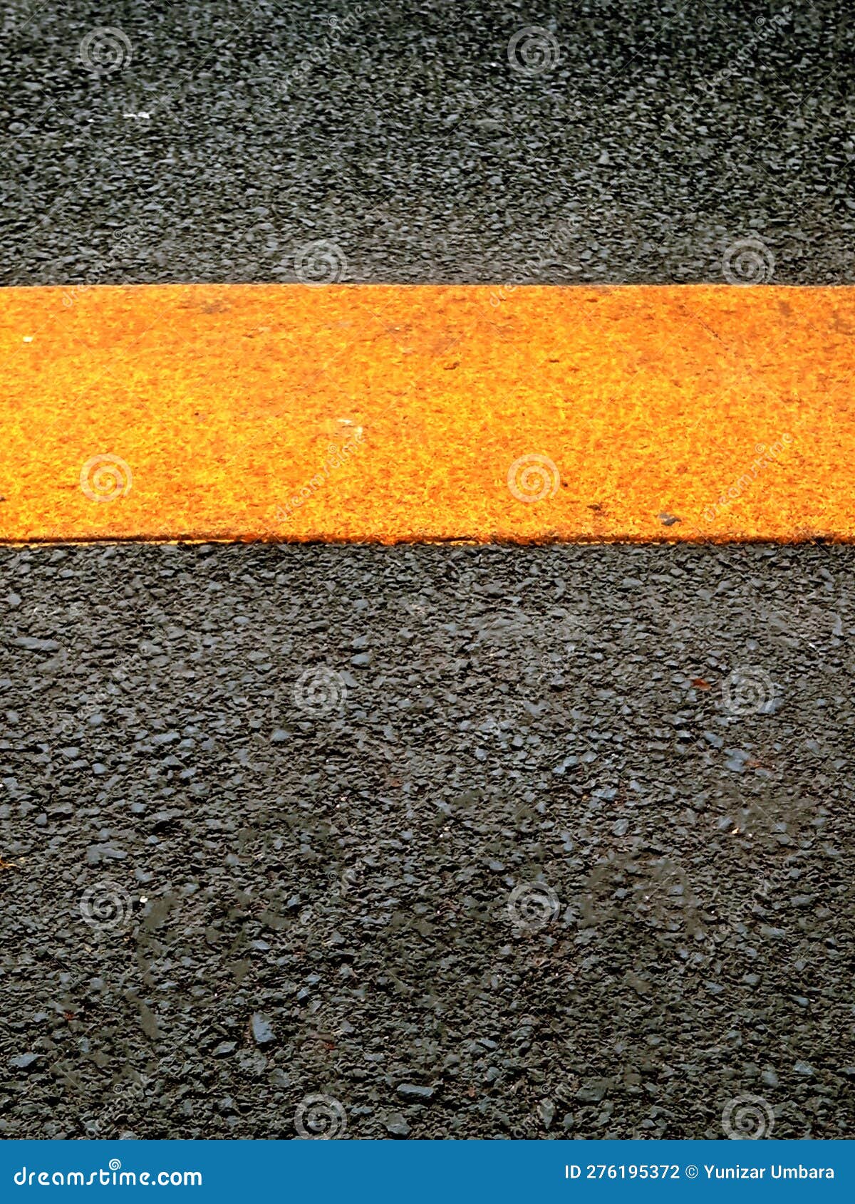 Flat Asphalt Road with Yellow Dividing Line Stock Photo - Image of ...