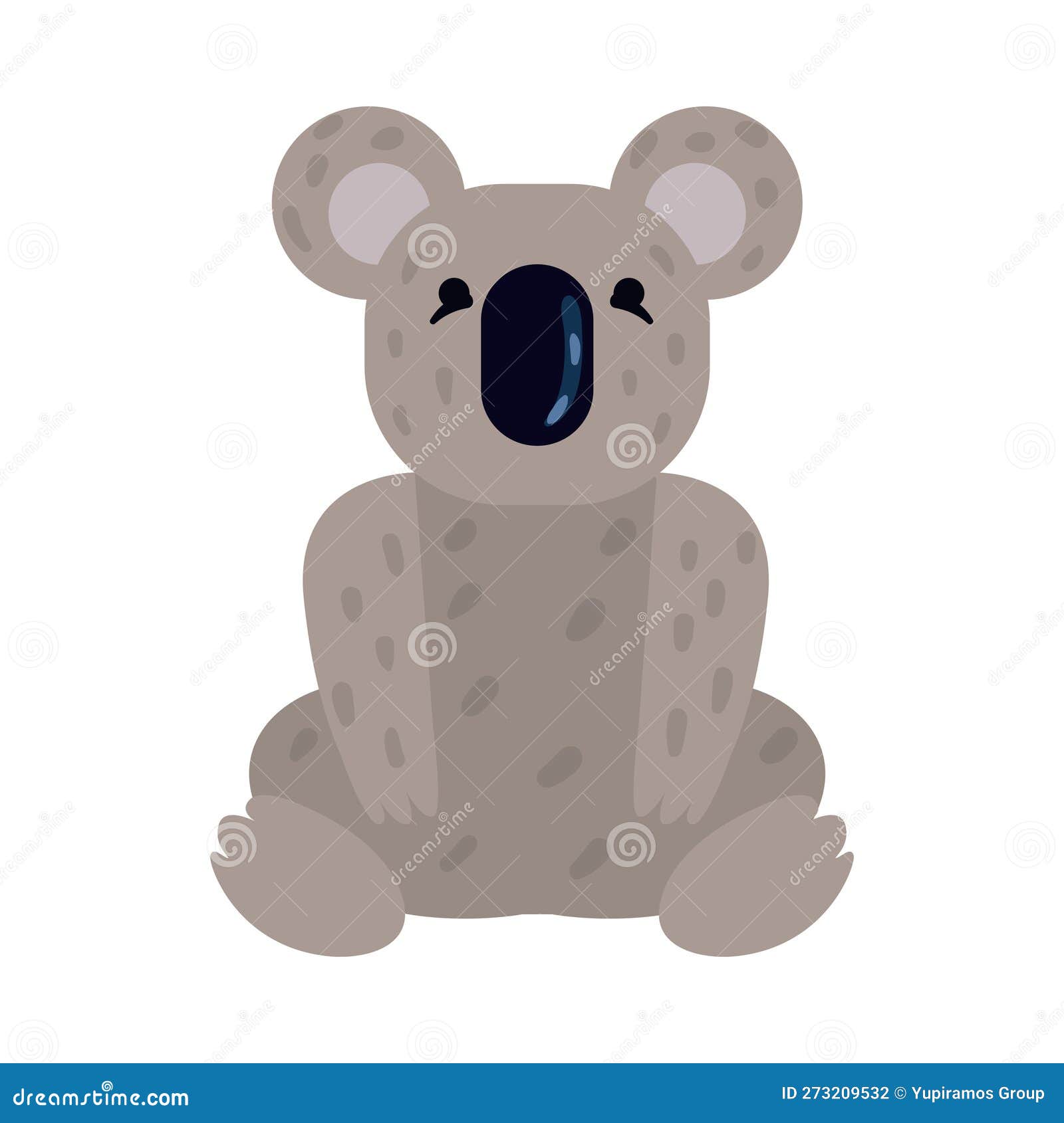Flat australian koala stock vector. Illustration of australian - 273209532