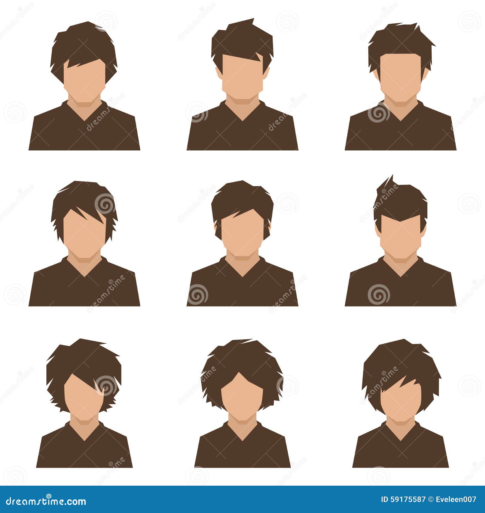 Flat avatar stock vector. Illustration of head, flat - 59175587