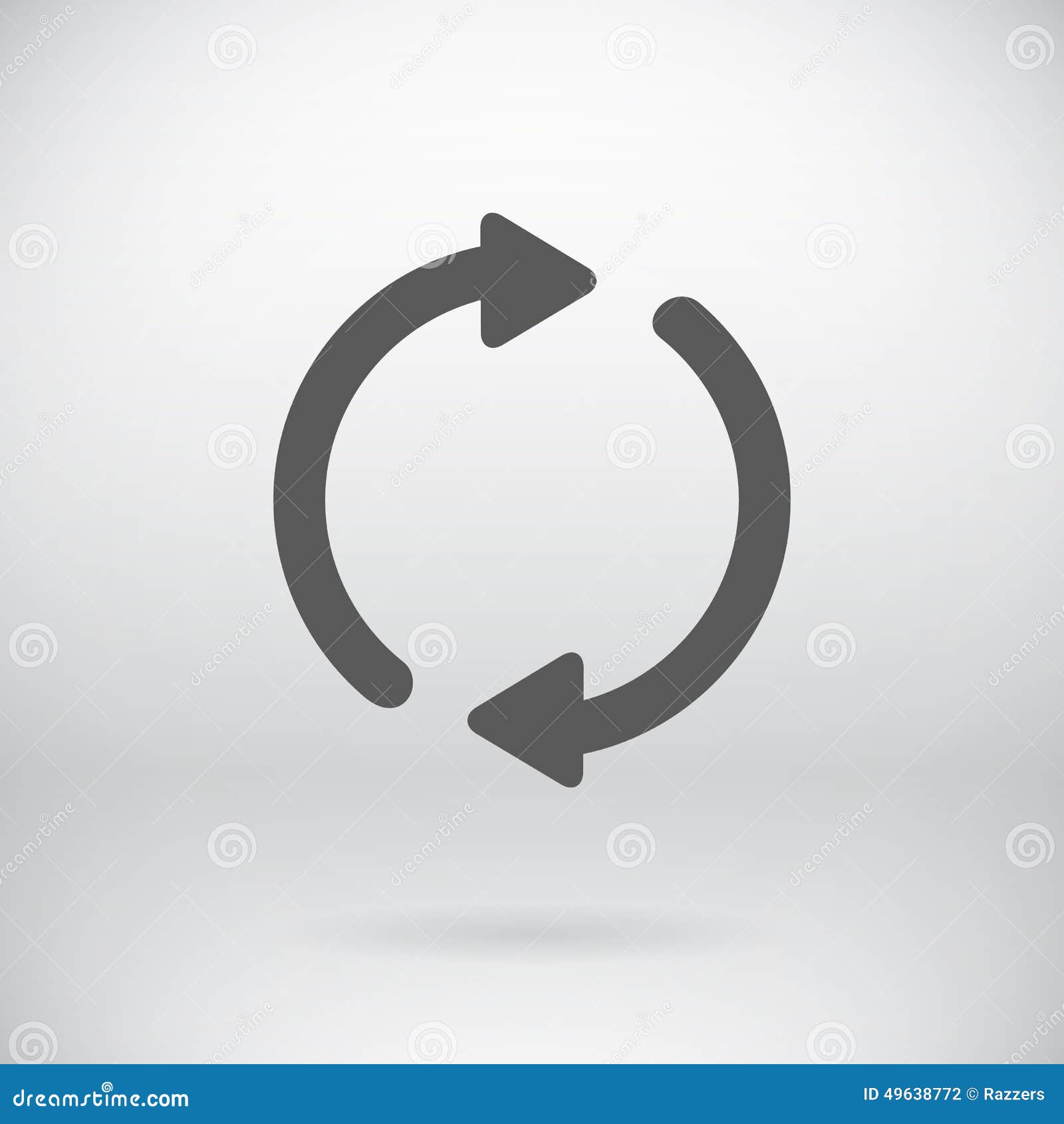 Flat Back Sign Vector Refresh Symbol Background Stock Vector ...