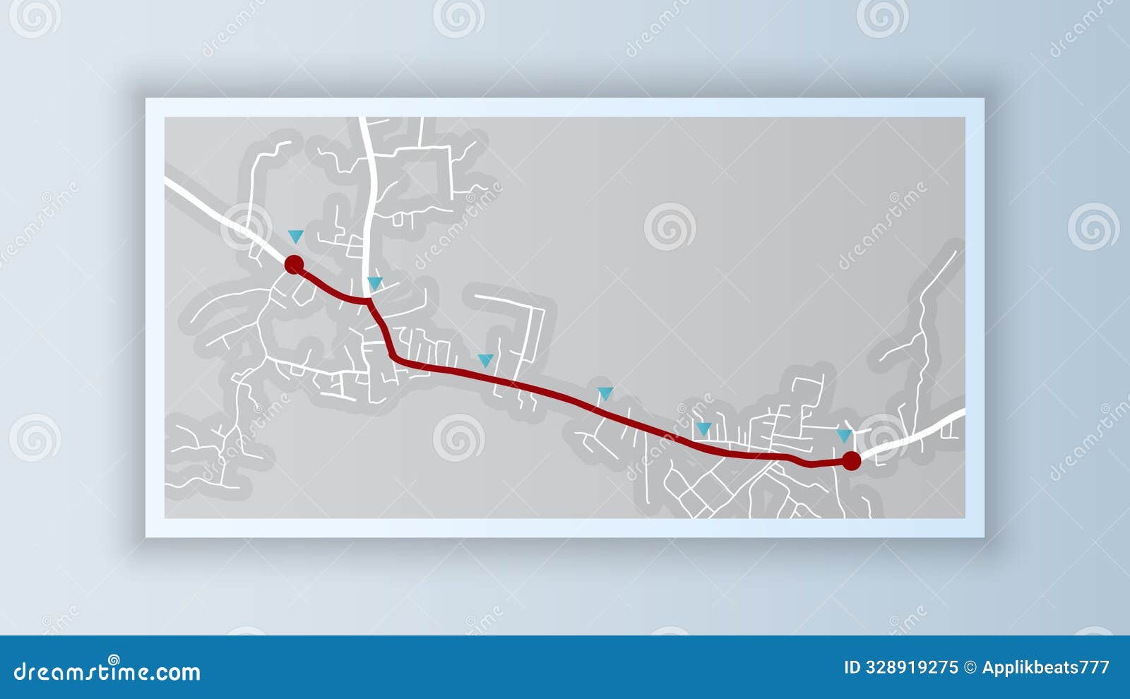 Flat Background of Location Route City Racetrack Map Stock Vector ...