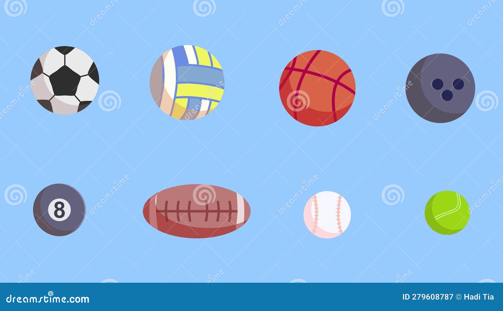 Flat Balls Sports Vector Set Bundle Stock Vector - Illustration of ...