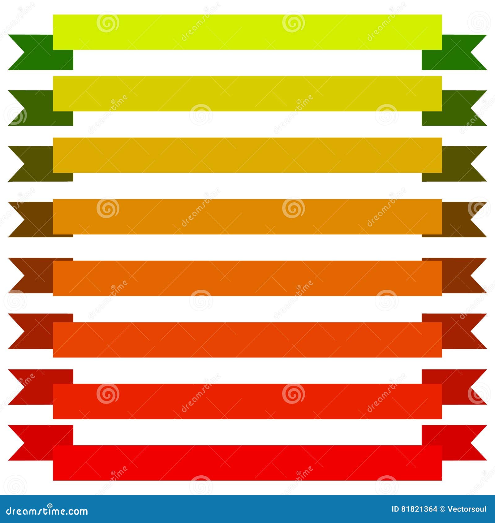 Flat Banner Elements on White. Various Versions Stock Vector ...