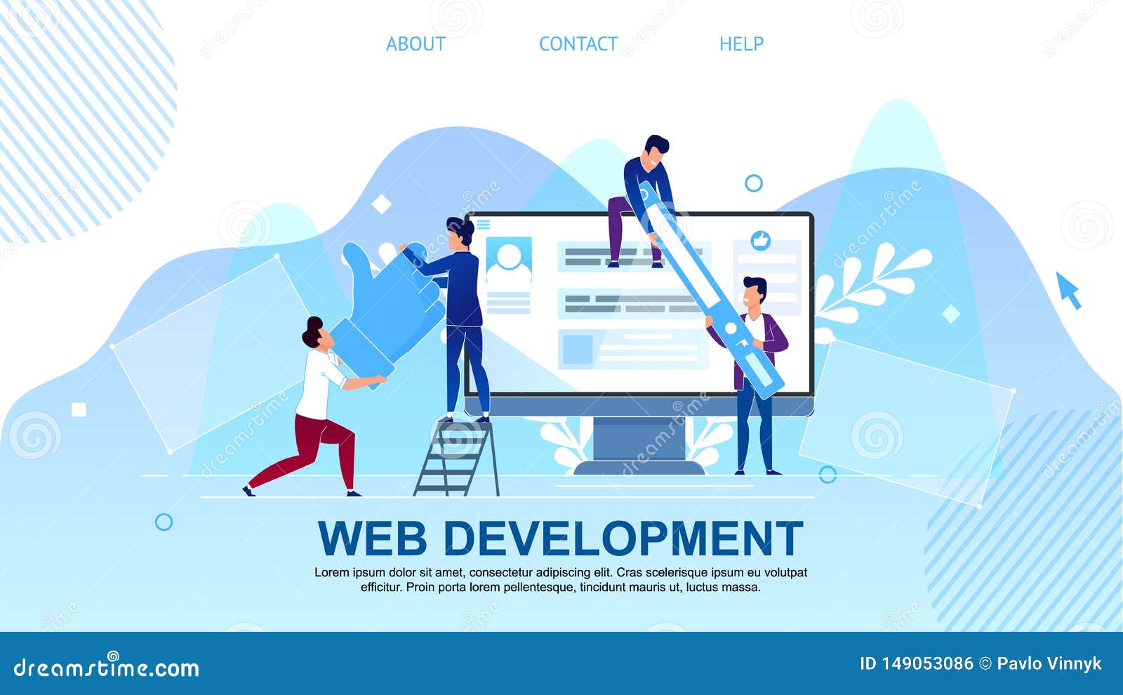 Development - Cartoon Illustration On Green Chalkboard. Royalty-Free ...