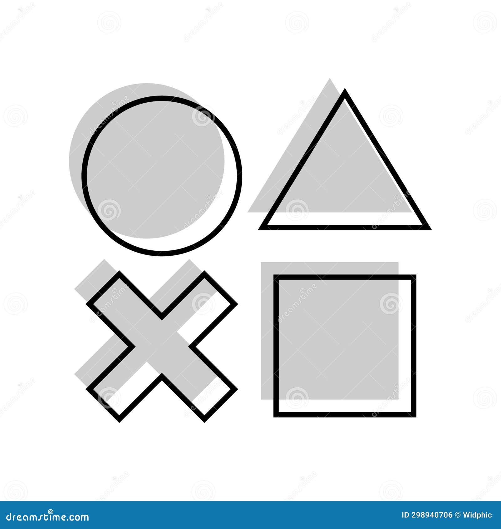 Flat Basic Geometric Shapes Vector Stock Vector - Illustration of ...