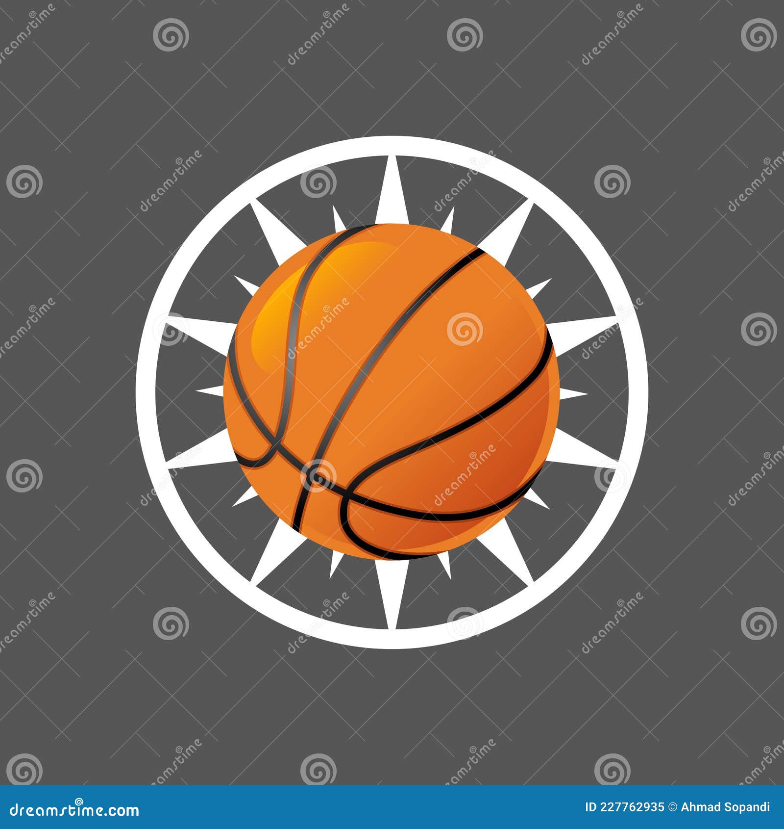 Flat Basketball Icon Sign Logos Stock Illustration - Illustration of ...