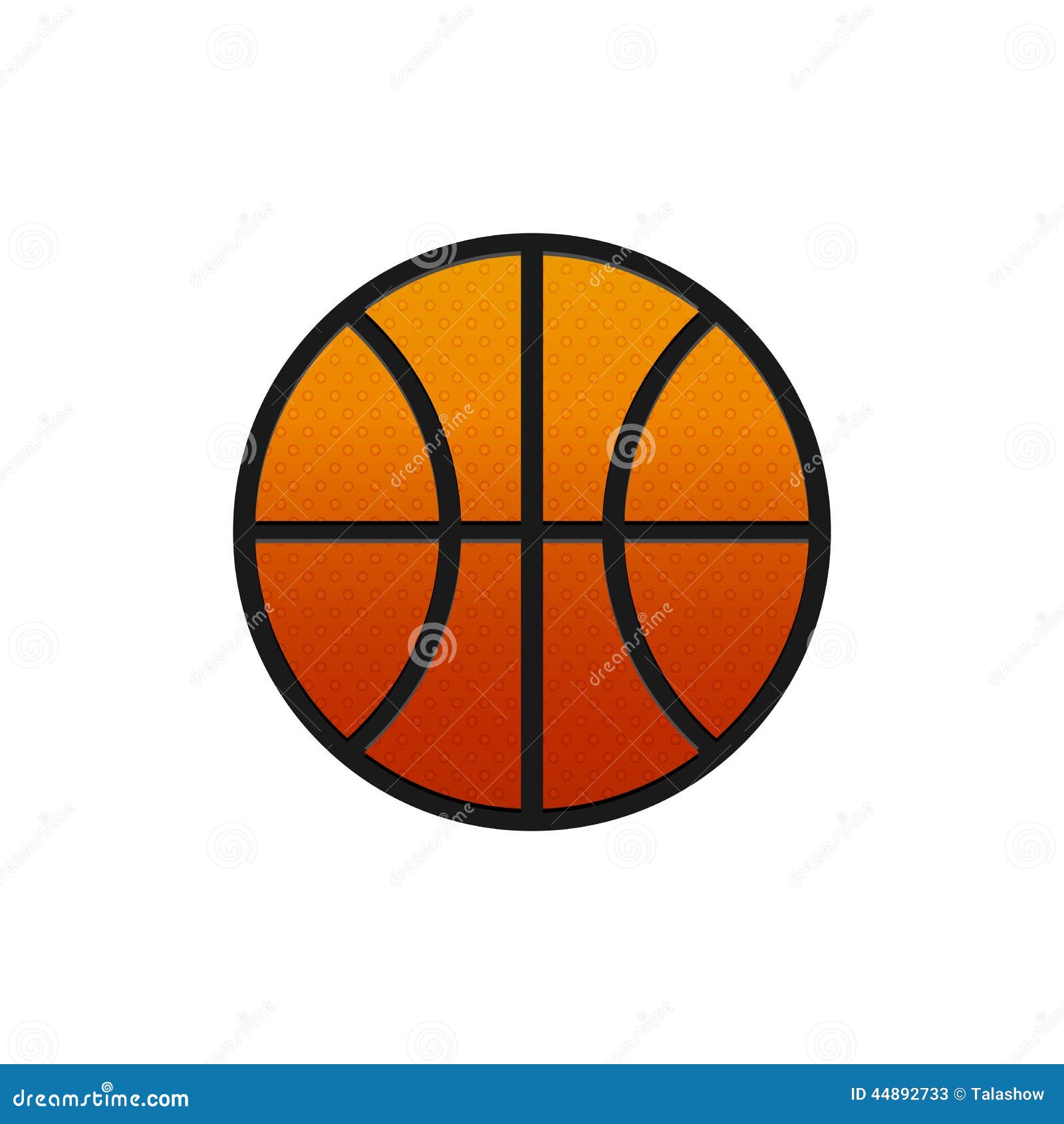 Flat basketball icon stock vector. Illustration of icon - 44892733