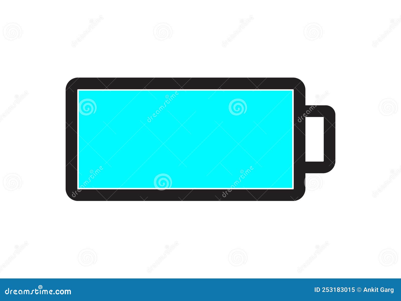 Flat Battery Bar Icon Illustration Minimal Technology Symbol Stock ...