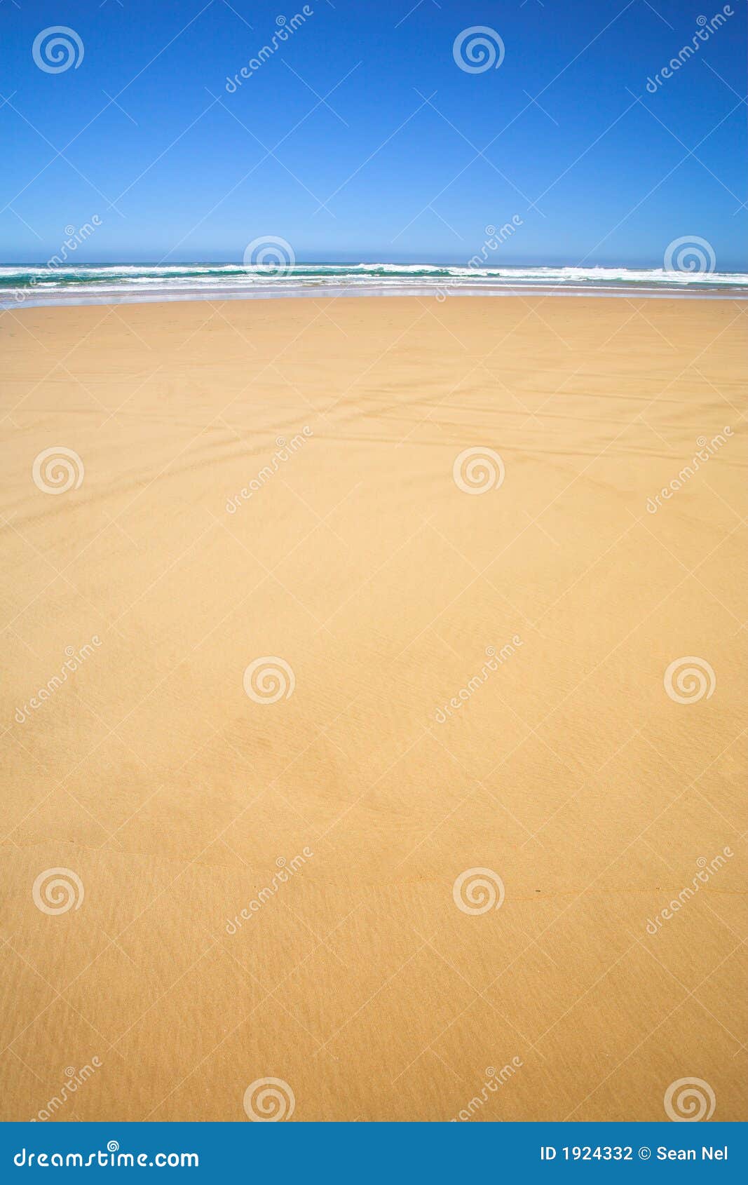 Flat beach with Blue Sky stock photo. Image of waves, private - 1924332