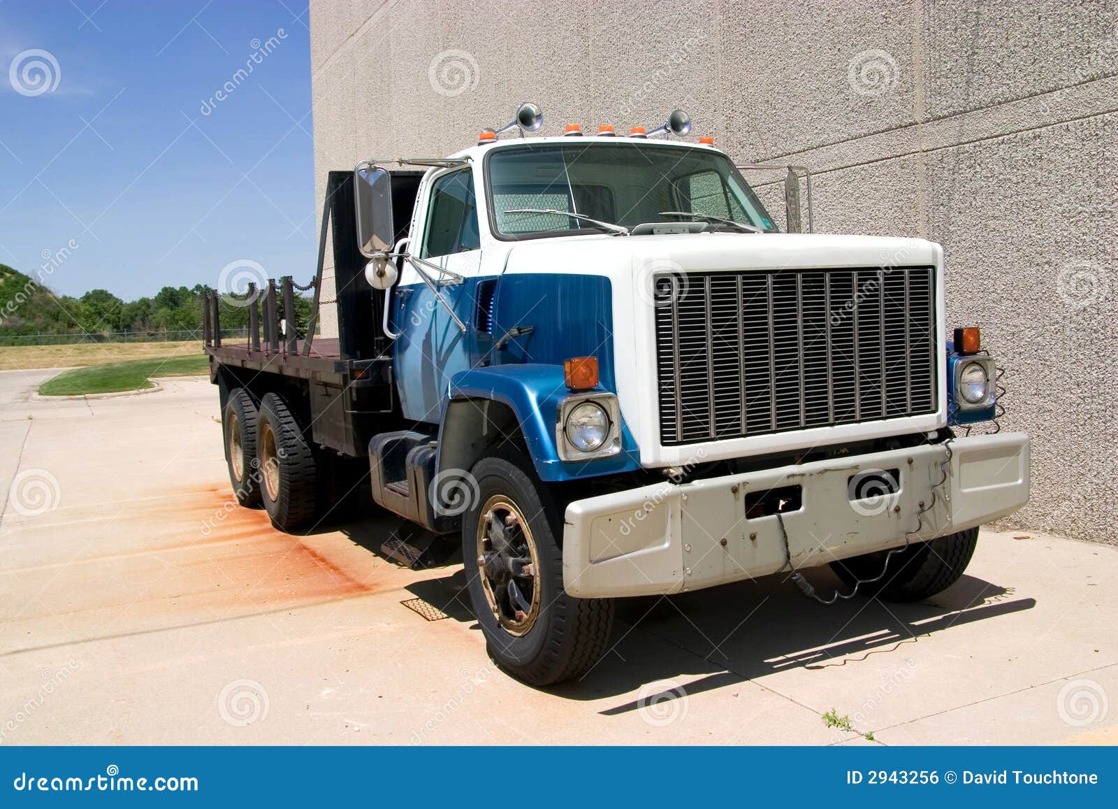 Flat Bed Truck front angle stock photo. Image of driver - 2943256