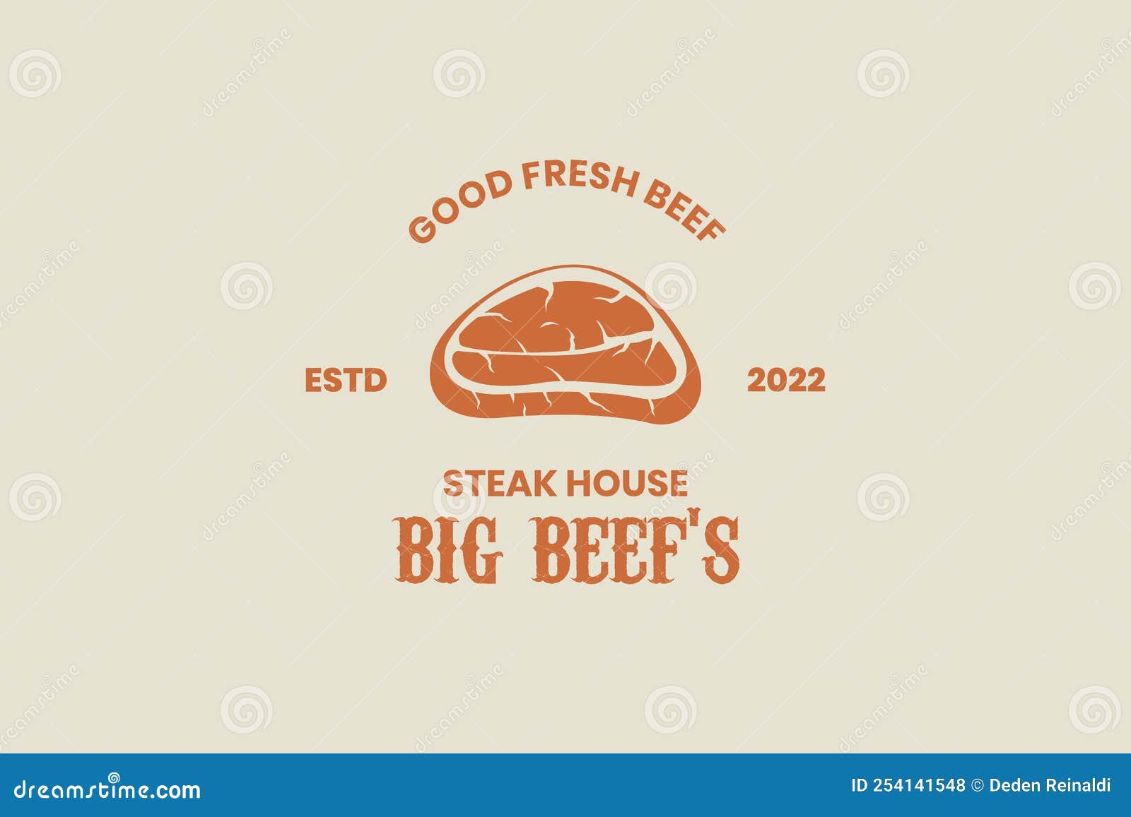 Flat Big Beef Logo Design Vector Illustration Idea Stock Vector ...